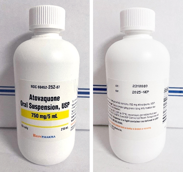 Atovaquone Oral Suspension Recalled Due to Bacterial Contamination
